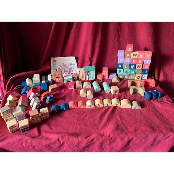 Accents | Magic Color City Building Blocks Wooden Blocks | Poshmark
